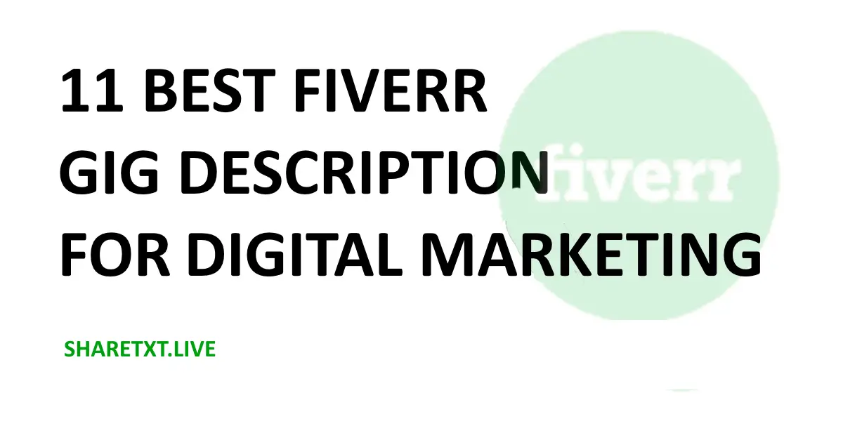 11 Best Fiverr Gig Description for Digital Marketing